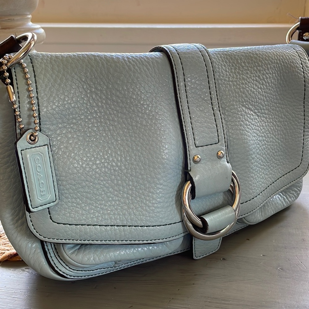 Coach Chelsea Legacy Pebbled Leather Shoulder Bag - Gem